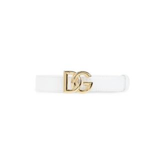 Dolce & Gabbana Logo G&uuml;rtel - - Accessories - Damen - Wei&szlig; - 75 CM