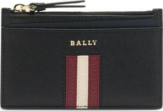 Bally porte-cartes en cuir à logo - Noir