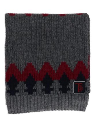 Tod's &eacute;charpe en maille c&ocirc;tel&eacute;e - Gris