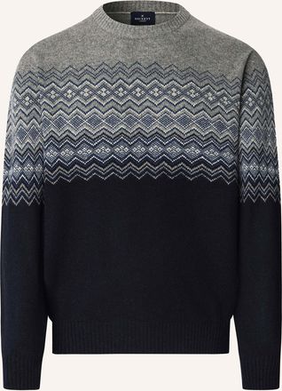 Hackett Pullover Fairisle Crew blau