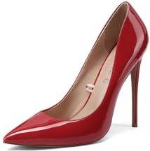 Queen Helena K4547 Escarpins &agrave; talons aiguilles pour femme, rouge, 37 EU