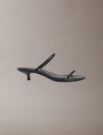 Calvin Klein Lina - Sandales en cuir &agrave; talon bobine