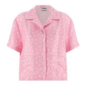 Moschino Pajama Crop Shirt - - Nightwear & Lounge - Damen - Rosa - M