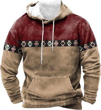 Generic Sweat &agrave; capuche d&eacute;contract&eacute; pour homme - Pull de travail tendance - V&ecirc;tement pour homme - Pull &agrave; capuche basique &agrave; manches longues - Streetwear - T-sh