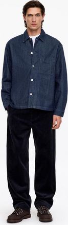 Arket Overshirt Aus Denim -Blau