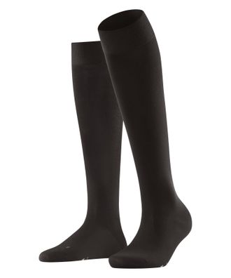 Falke Damen Kniestr&uuml;mpfe Softmerino W Kh Wolle Baumwolle lang einfarbig 1 Paar, Braun Dark Brown 5239, 41-42