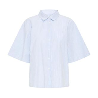 Ichi Ichi, Femme, Blouses et Chemises, Bleu, Taille: 38 FR Chemises