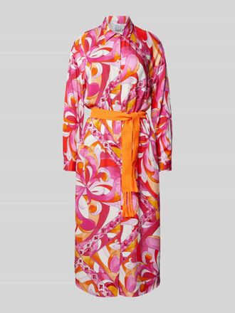 Emily van den Bergh Hemdblusenkleid aus Viskose mit Bindeg&uuml;rtel