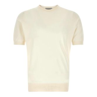John Smedley Kempton Rundhals-T-Shirt - - Knitwear - Herren - Wei&szlig; - L