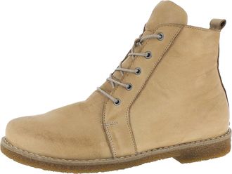Andrea Conti Damen Stiefelette Leder Schn&uuml;rboot Krepp Laufsohle 0348718, Gr&ouml;&szlig;e:40 EU, Farbe:Beige