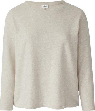 s.Oliver Sweatshirt Sweatshirt Leichter Sweat-Pullover mit Ziern&auml;hten