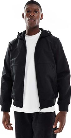 Only & Sons Bomber zippé en tissu softshell - Noir