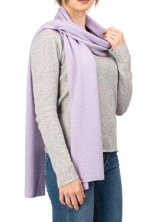 DALLE PIANE CASHMERE Schal aus Kaschmir-Gemisch - Made in Italy - Damen, Farbe: Flieder, Einheitsgröße