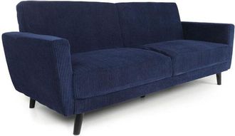 Paris Prix Canapé Convertible en Velours Garry 220cm Bleu