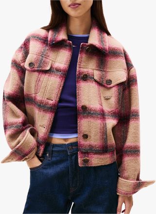 Tommy Hilfiger Veste &agrave; logo en laine m&eacute;lang&eacute;e