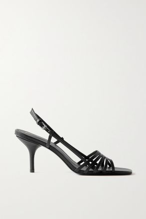 Reformation Elsie Slingback-sandalen Aus Leder - Schwarz