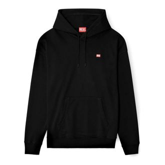Diesel Schwarzer Baumwoll-Hoodie Regular-Fit - - Sweatshirts & Hoodies - Herren - Schwarzk - L