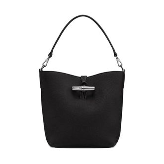 Longchamp Femme, Sacs, Noir, Taille: ONE Size Le Roseau XS Bucket Bag