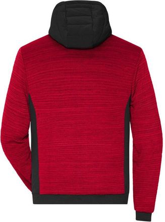 James & Nicholson Strickfleecejacke Herren Strickfleece Jacke im attraktiven Materialmix JN1844 pflegeleicht mit Wattierung