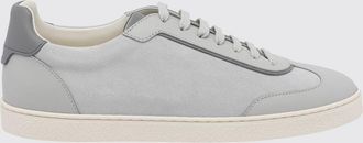 Brunello Cucinelli Low-Top-Sneaker aus glattem und Velours-Kalbsleder