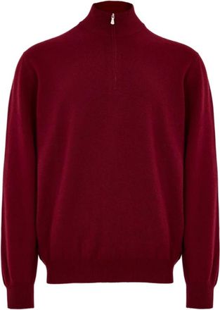 Gran Sasso Homme, Pulls, Rouge, Taille: 3XL Maglione Lupetto Mezza Zip