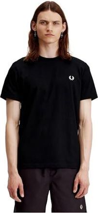 Fred Perry T-shirt homme Fred Perry Black Rear Powder Laurel Graphic Tee, Noir, Medium