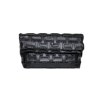 John Richmond Gewebte Clutch mit strukturierter Form - - Bags - Damen - Schwarzk - ONE SIZE