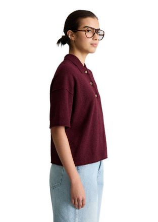 Marc O'Polo Denim Poloshirt aus Crinkled Organic Cotton-Mix