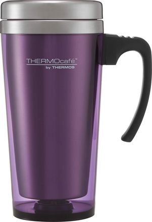 Thermocaf&eacute; by Thermos ThermoCaf&eacute; Thermobecher, Kunststoff und Edelstahl, weicher Griff, 420 ml, Plastik, Translucent Purple, 420 ml