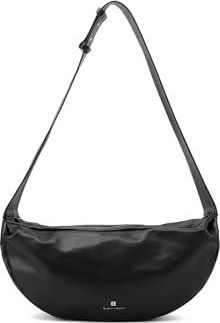 Queen Helena Grand sac à bandoulière souple pour femme M1073, Noir