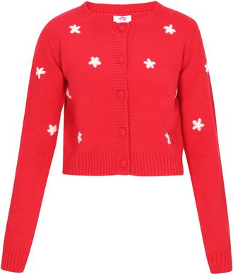 Mymo Strickjacke Frauen Rot