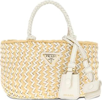 Prada sac cabas à anse en cuir - Tons neutres