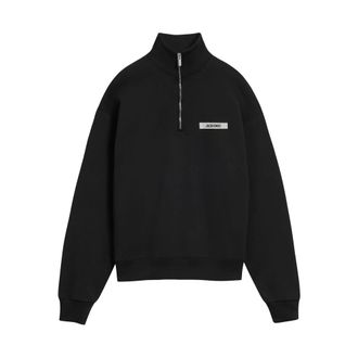 Jacquemus Gros-Grain Half-zip Sweater
