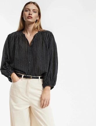 La Redoute Collections Chemise Ray&eacute;e Col Mao Manches 3/4