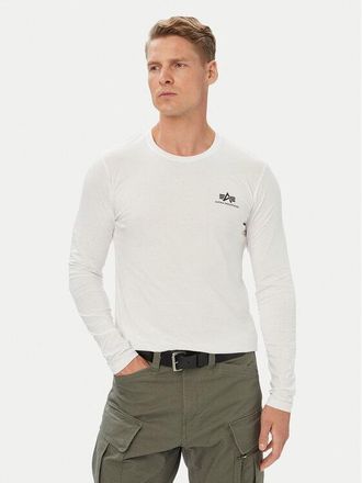 Alpha Industries Alpha Industries Longsleeve Basic Small Logo 198517 Wei&szlig; Regular Fit
