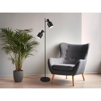 Trio Stehleuchte agudo mit 2 schwenkbaren Spots Schwarz, Höhe 161cm