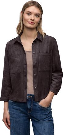 Street One Velourshemdbluse Darkest Brown 46