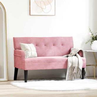 vidaXL vidaXL Banc Chesterfield Rose 112 x 65,5 x 75 cm Velours