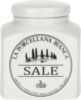 La Porcellana Bianca Salzbeh&auml;lter, Porzellan, 900 ml, in Geschenkbox, Nylon/A