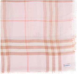 Burberry unisex, Accessoires, Rose, Taille: ONE Size Wide Check Wool Scarf