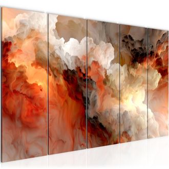 Runa Art Bild Abstrakt Wandbilder auf Vlies Leinwand 5 Teilig Wanddekoration Wohnzimmer Schlafzimmer B&uuml;ro 059656a