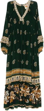 Farm Rio Farm Rio, Femme, Robes, Vert, Taille: 40 FR Robe Maxi &Eacute;vas&eacute;e &agrave; Col V