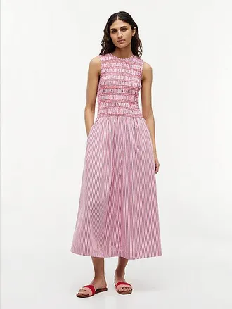 Tommy Hilfiger Robe longue moulante et &eacute;vas&eacute;e &agrave; rayures