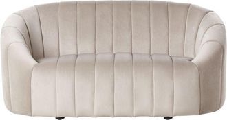 Beliani Sofa 2-Sitzer MALUNG Samtstoff Beige