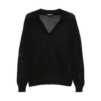 Tom Ford Homme, Pulls, Noir, Taille: XL Maille col V