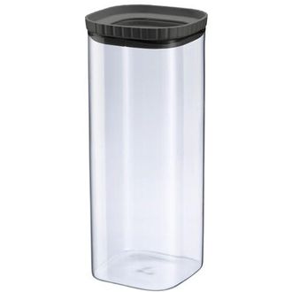 Westmark Glasdose mit Silikondeckel - Praktische Vorratsdose mit Deckel, ideal zur Aufbewahrung von Spaghetti (bis 26 cm), Nudeln, Tee, Gewürzen & mehr, eckig,