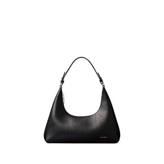 Calvin Klein Sac &eacute;paule perforation logo en cuir