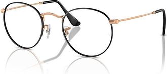 Ray-Ban Round Metal Optics Rotgold Fassung Klar Glas 47-21