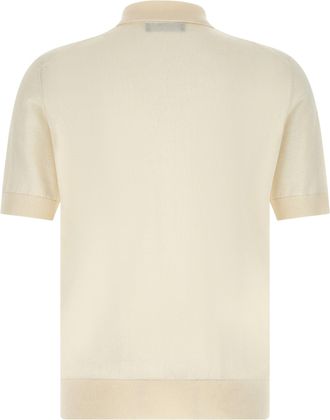 Dolce & Gabbana Logo-Patch Cotton Polo - Cream