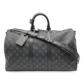 Louis Vuitton Pre-owned Keepall Bandouliere Monogram Eclipse Boston Bag - Femme - Pre-owned - Noir - Taille: ONE Size